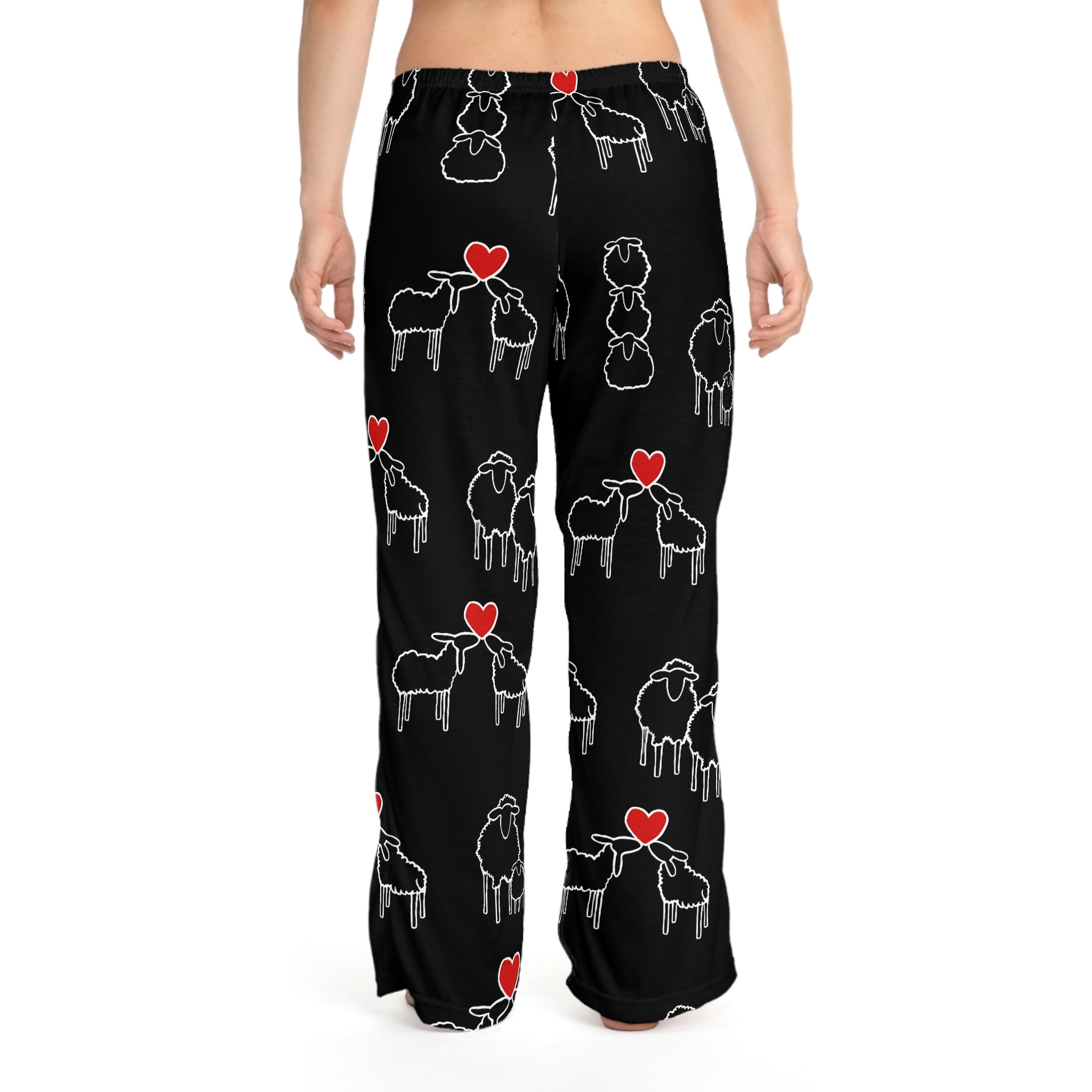 Sheep Print Custom Pajama Pants Women's Pajama Pants Winter Holiday ...