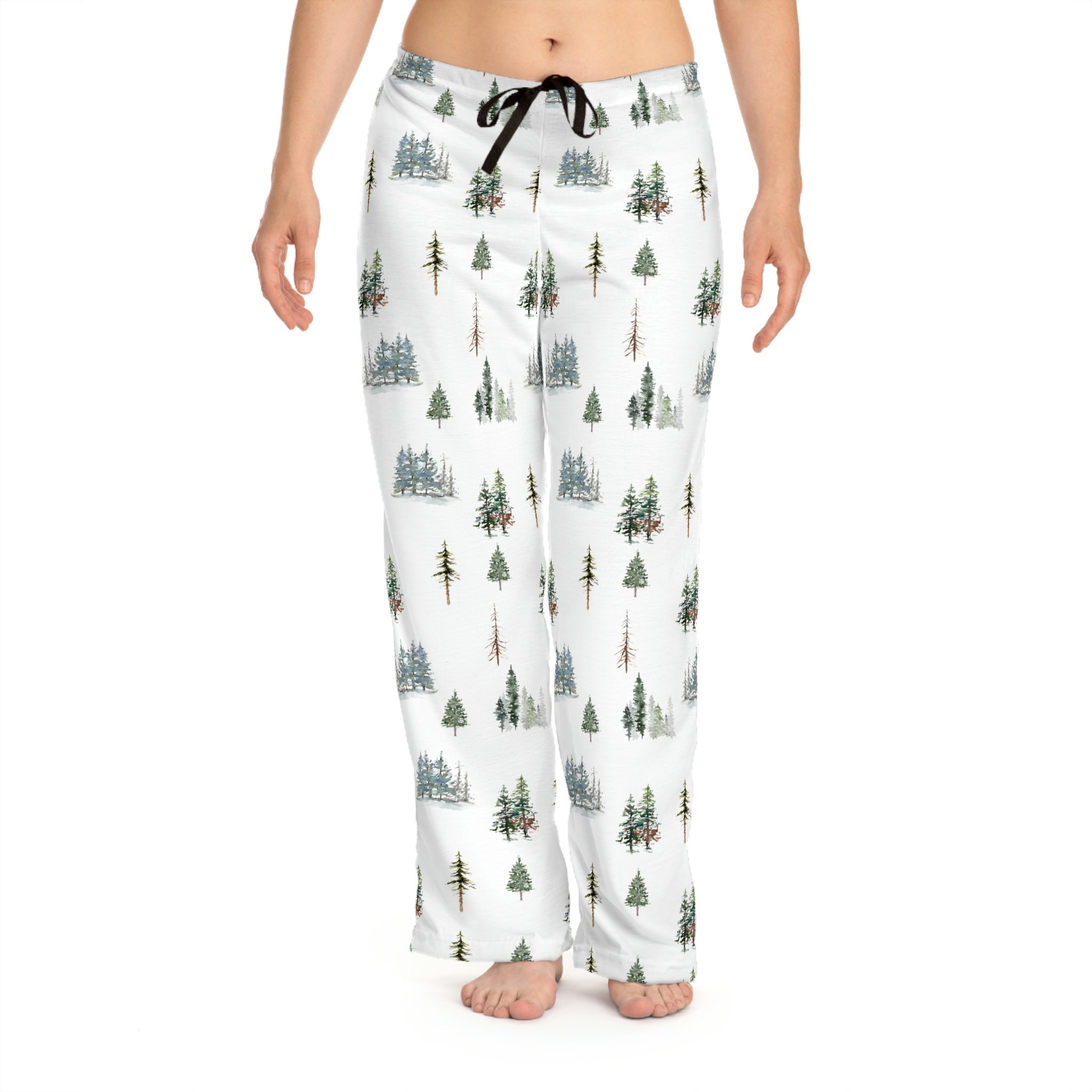 Forest Trees Custom Pajama Pants Women's Pajama Pants Winter Holiday ...