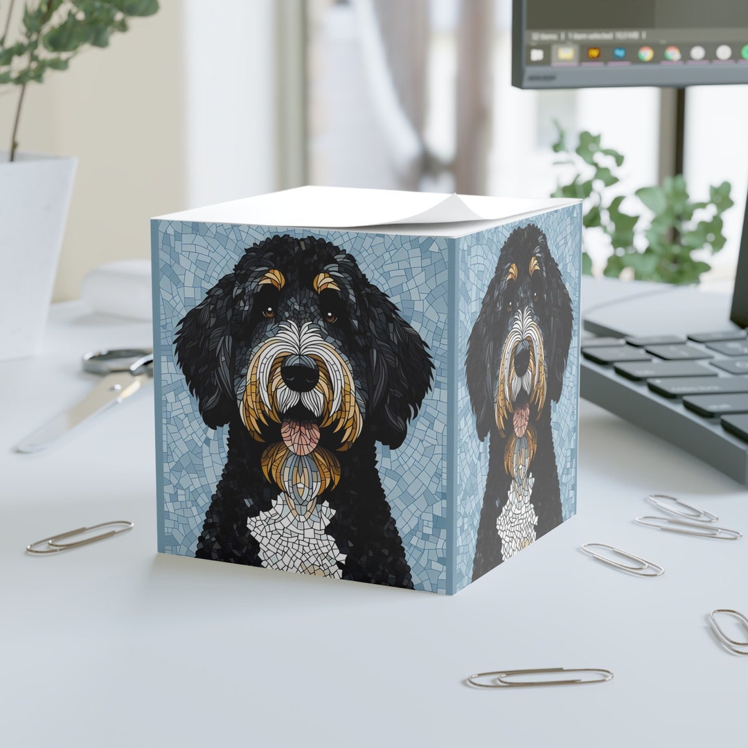 Bernedoodle Goldendoodle Custom Note Cube Teacher Gift Co Worker ...