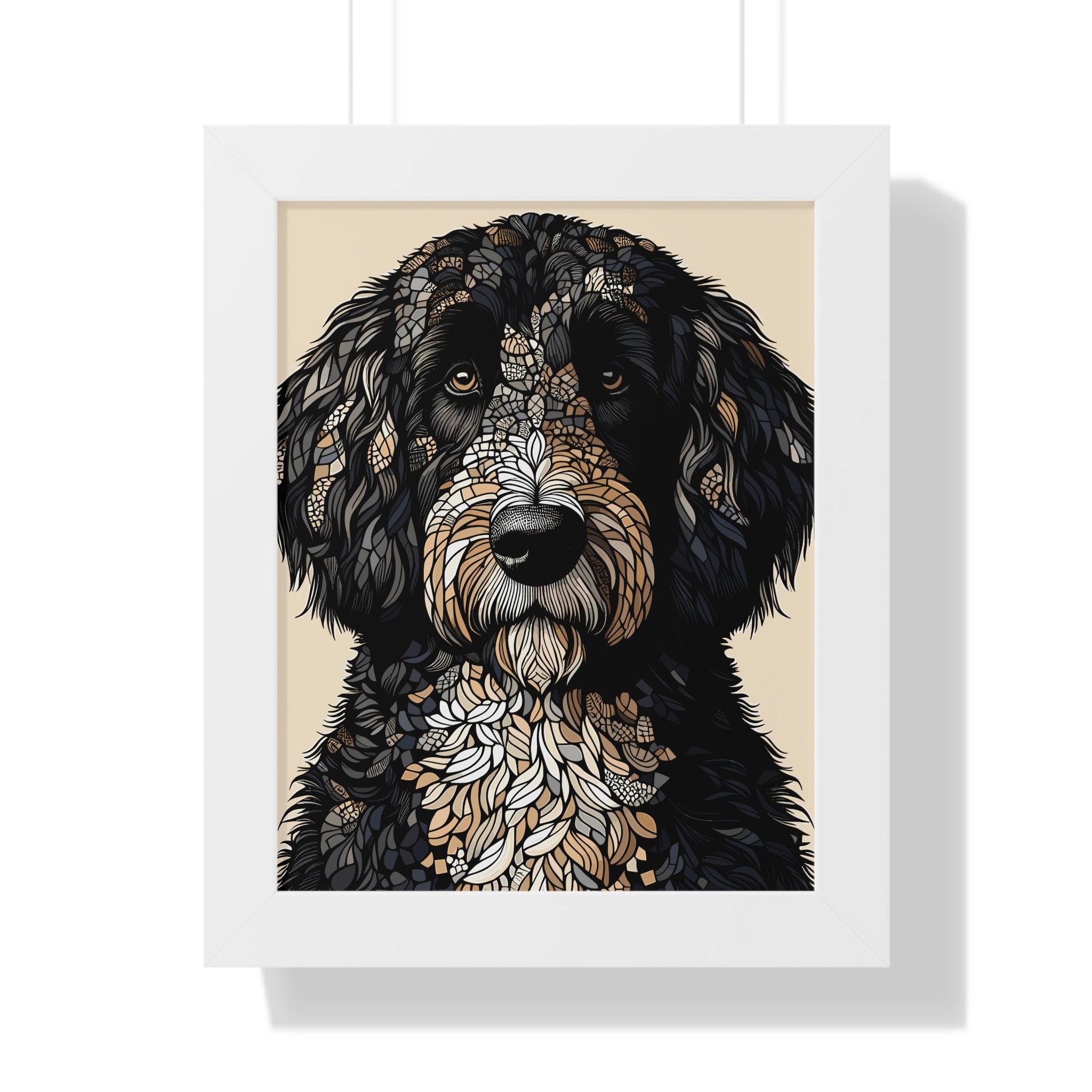 Bernedoodle Goldendoodle Framed Vertical Poster Art Print Labradoodle ...