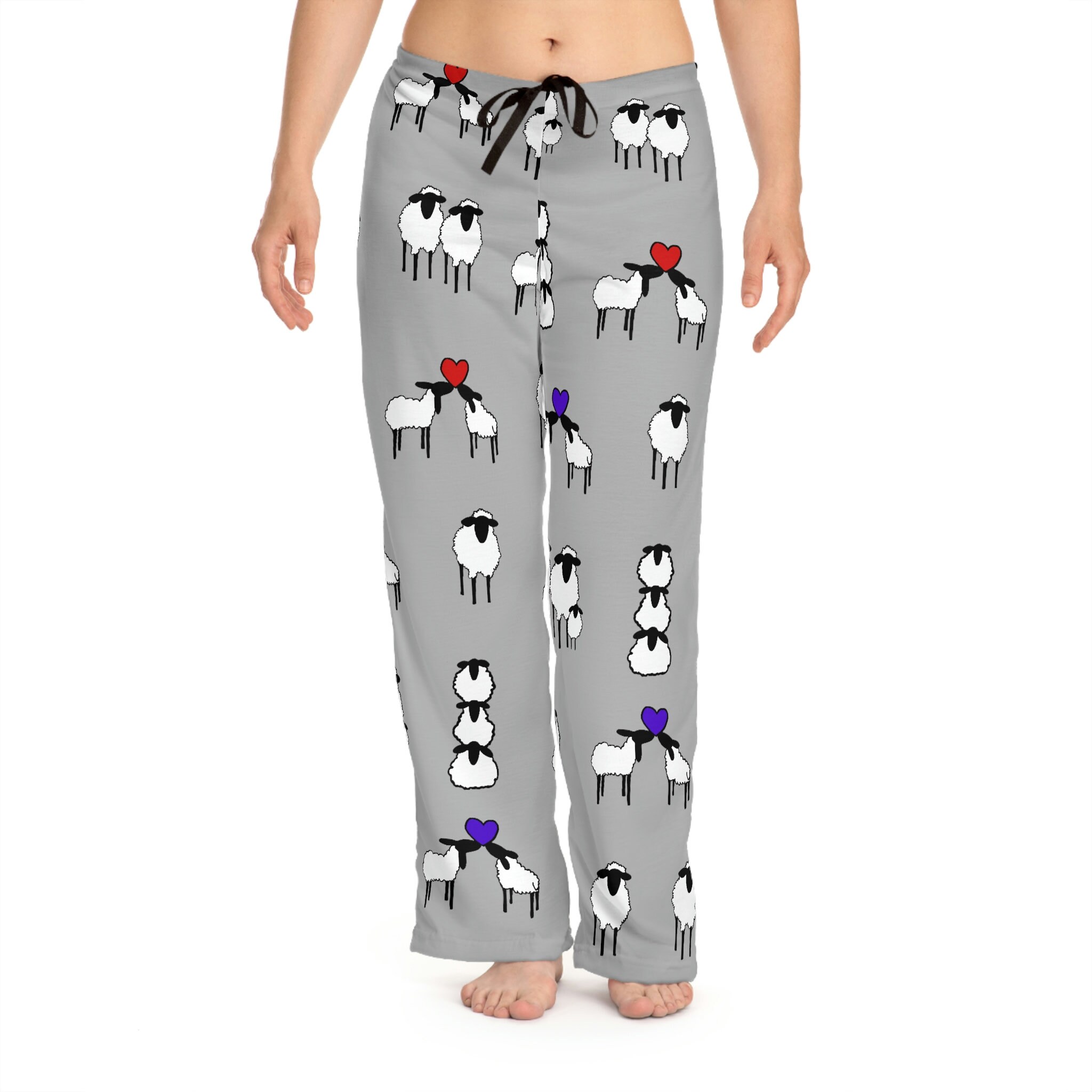 Sheep Print Custom Pajama Pants Women's Pajama Pants Winter Holiday ...