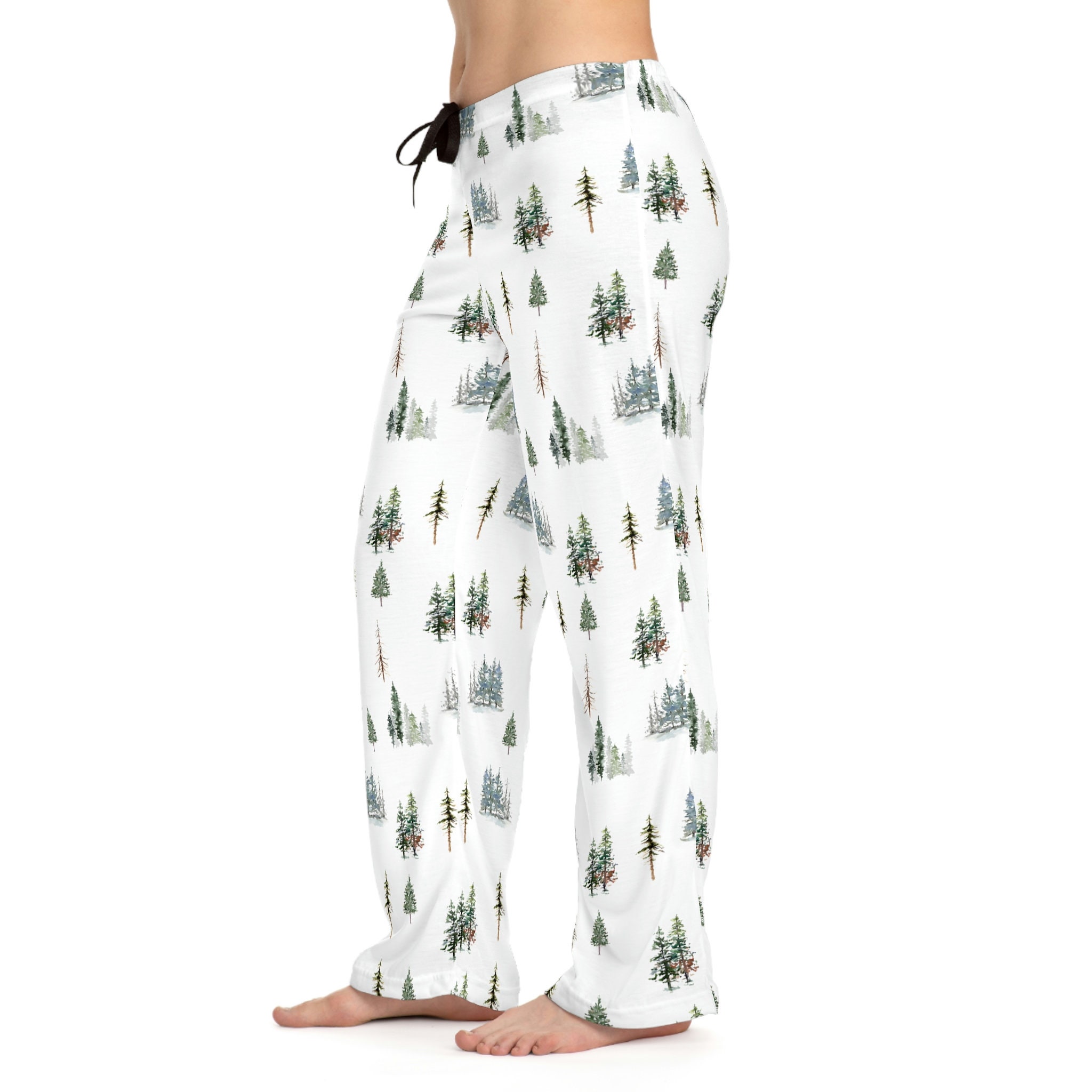 Forest Trees Custom Pajama Pants Women's Pajama Pants Winter Holiday ...
