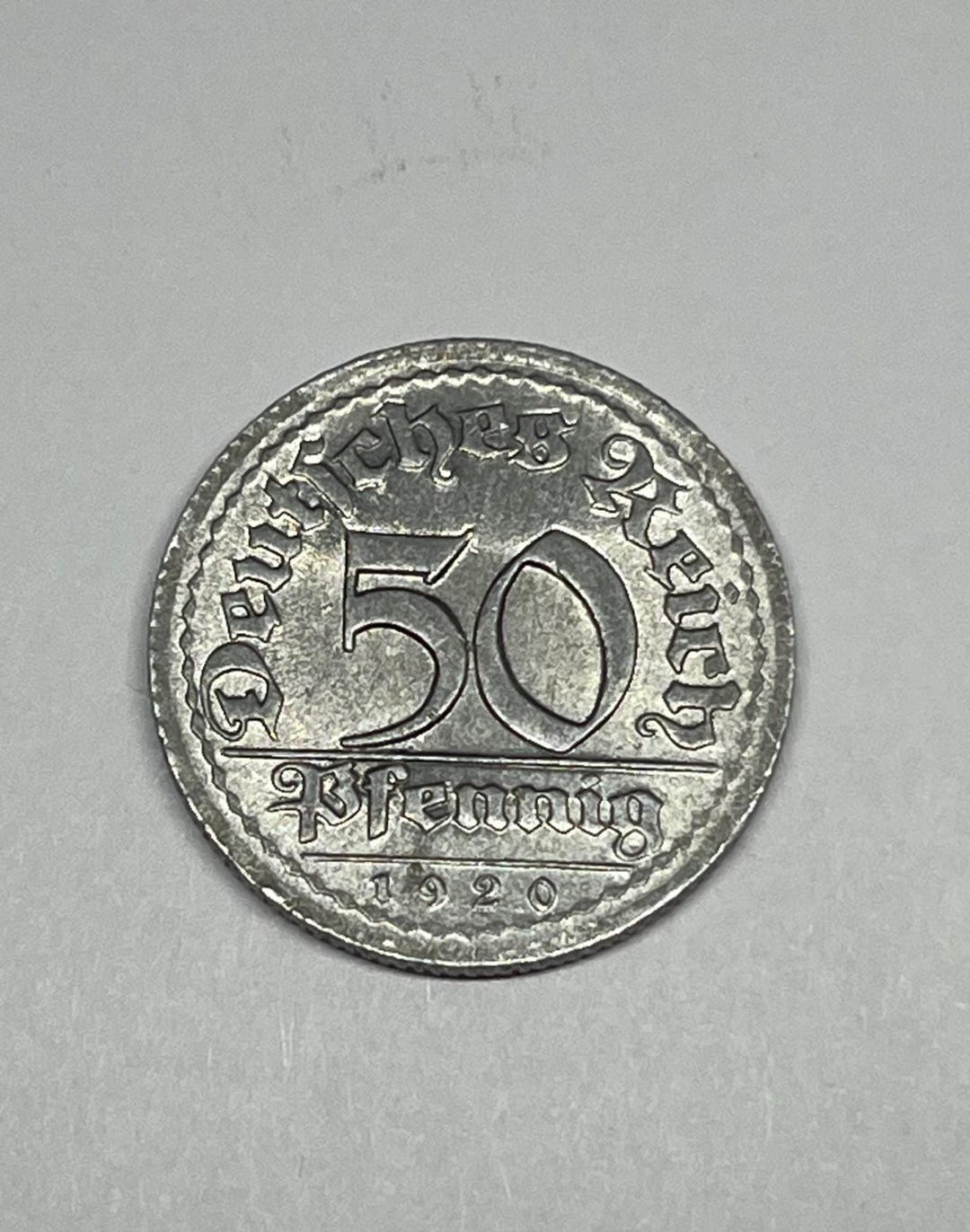 50 Pfennig 1920 E Inflation Coin | German Empire Weimar Republic ...