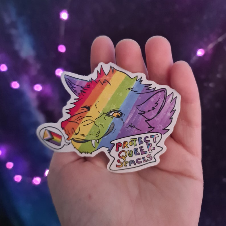 Pride Wolf LGBTQ Sticker 5cm Decor Stationery - Etsy