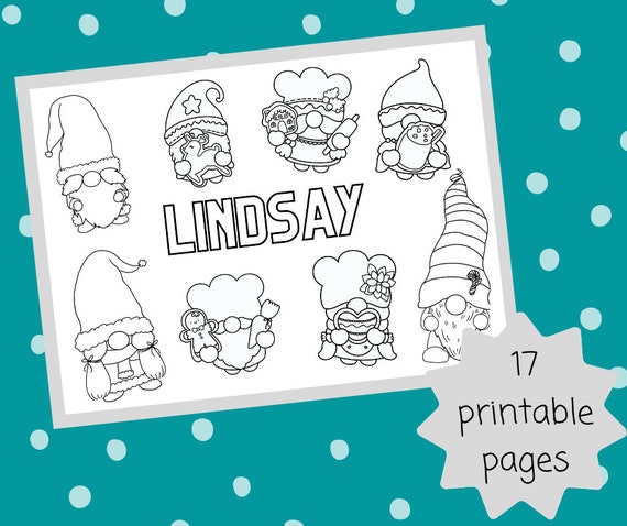 Personalised Gonk Colouring in Printable Download - Etsy