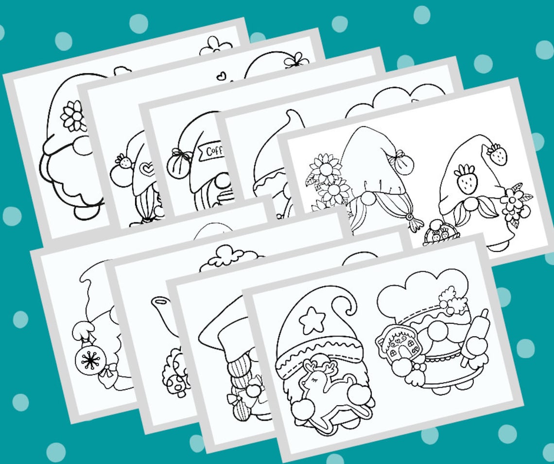 Personalised Gonk Colouring in Printable Download - Etsy