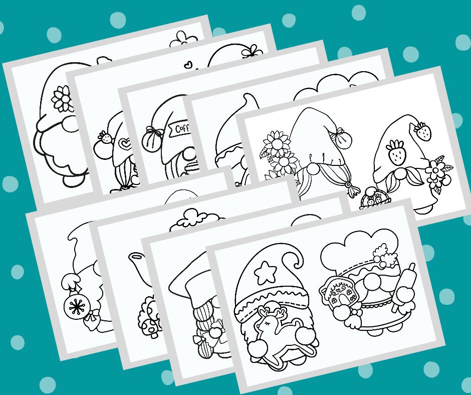 Personalised Gonk Colouring in Printable Download - Etsy