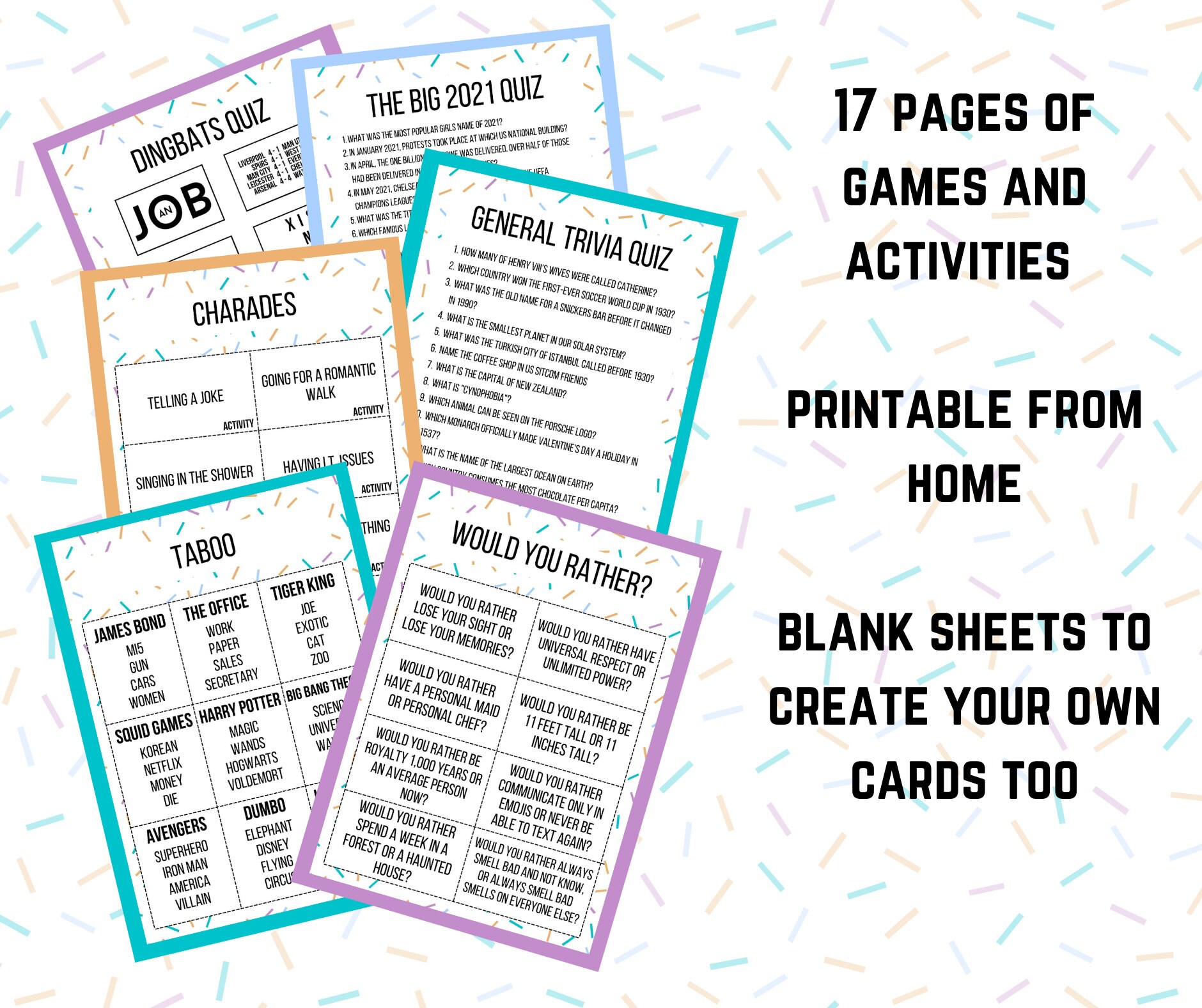 Party Games Bundle Printable Family Games Christmas Games - Etsy