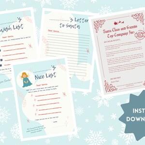 Christmas Planner Printable Santa List Santa Letter Gift Lift - Etsy