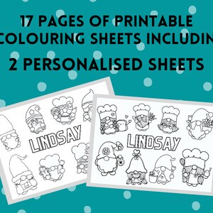 Personalised Gonk Colouring in Printable Download - Etsy