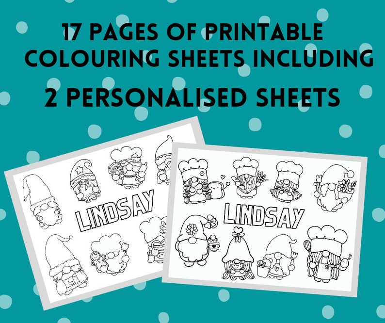 Personalised Gonk Colouring in Printable Download - Etsy