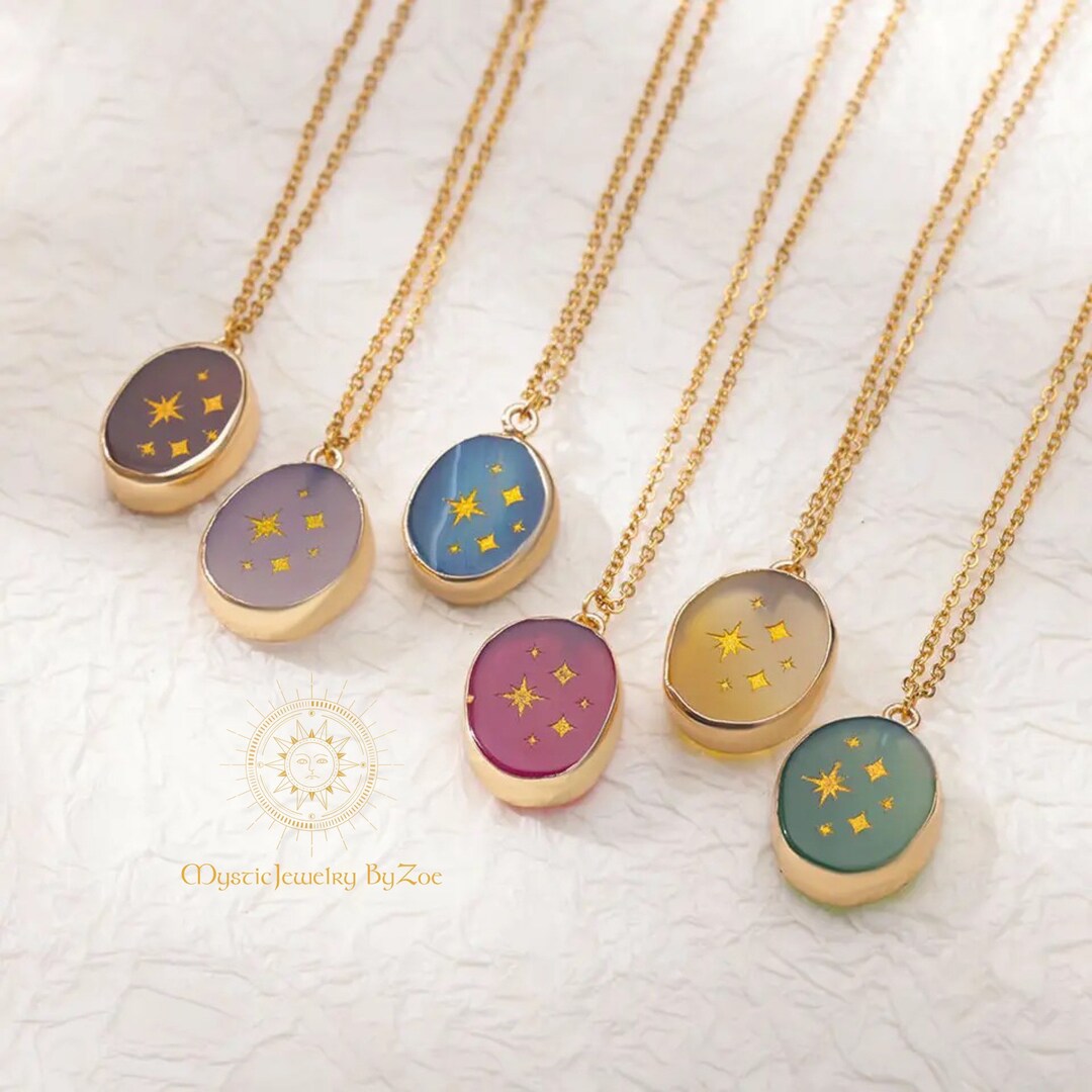 Sun Moon Stars Necklace Celestial Pendants 18k Gold Plated - Etsy