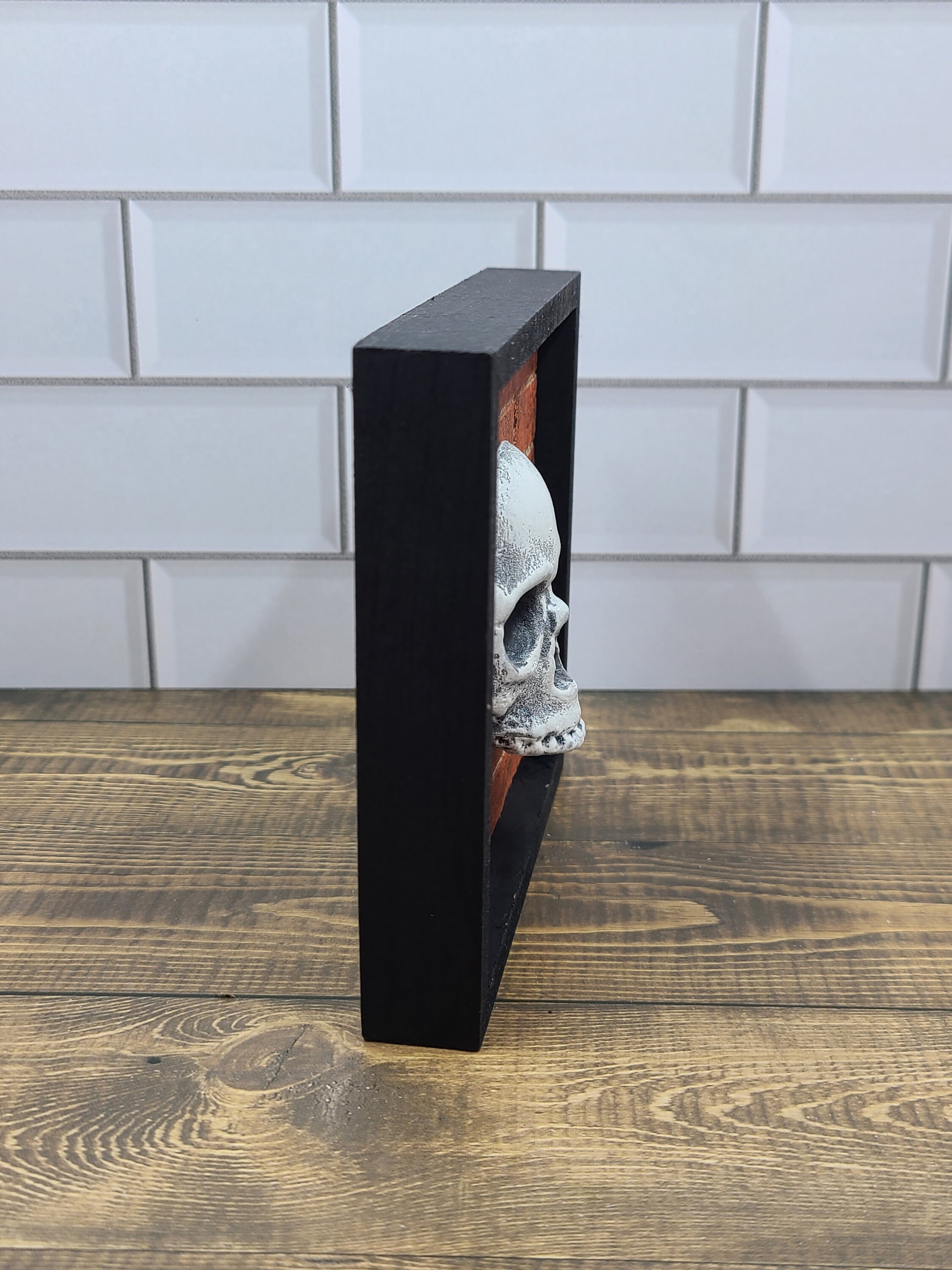 Skull Art, Shadowbox, Gothic Decor, Desk Decoration, Skeleton, Gift for ...