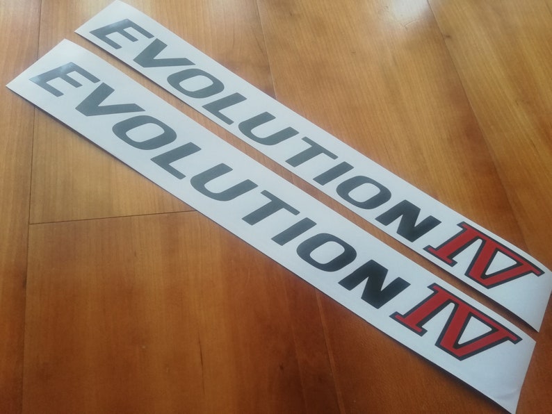 Lancer Evolution IV V VI Side Decals - Fits EVO 4 5 6 - Reproduction ...