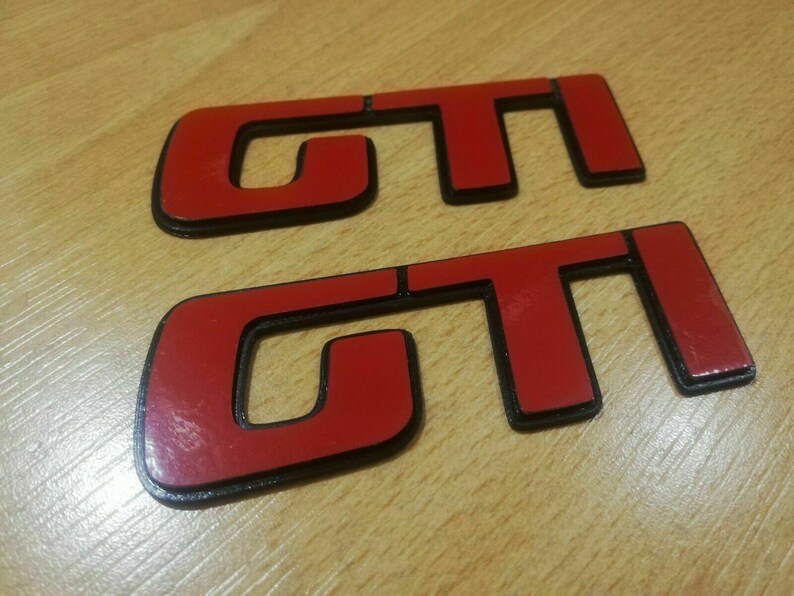 2x 106/306 GTI Reproduction 3D Emblem - Fits GTI 106 - Door Emblem ...