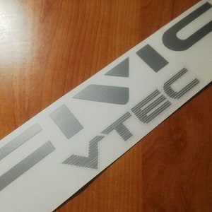 VTEC Civic Sticker - 88-91 - Fits Civic Ef / Ef / Ed - Rear ...