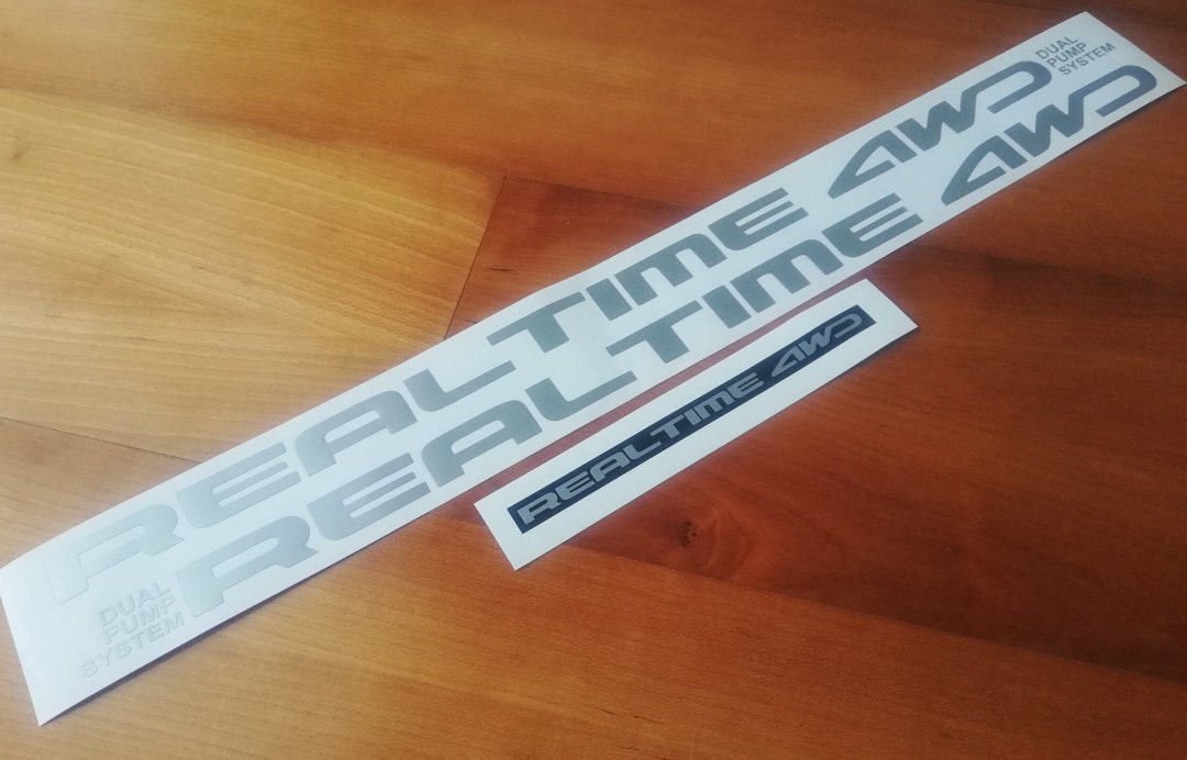 Realtime 4WD AWD Side Decals - Fits Civic Ek Eg Ef Cr-v All Wheel Drive ...
