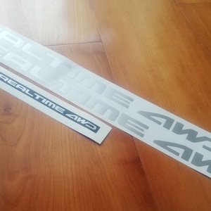 Realtime 4WD AWD Side Decals - Fits Civic Ek Eg Ef Cr-v All Wheel Drive ...