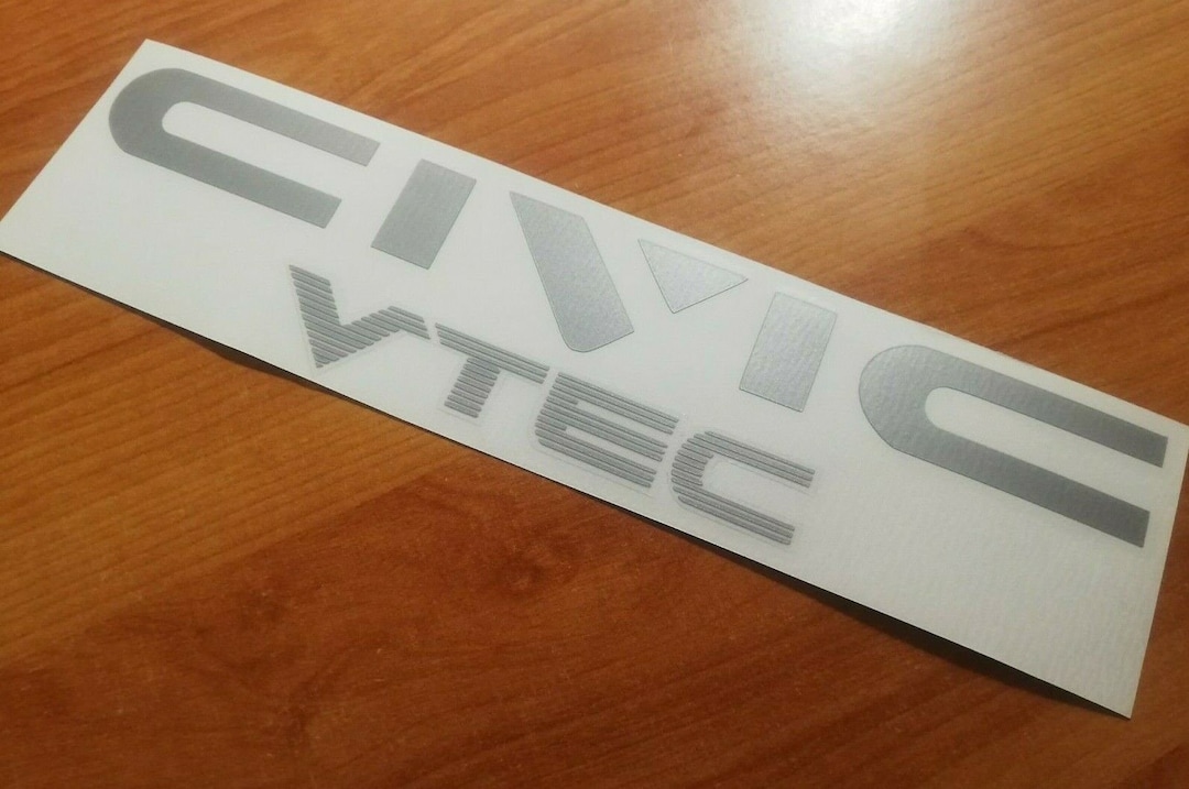 VTEC Civic Sticker - 88-91 - Fits Civic Ef / Ef / Ed - Rear ...
