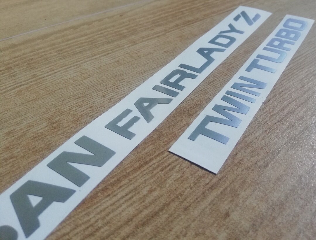 300ZX Fairlady Z Twin Turbo - VG30DETT V6 - Rear Reproduction Sticker ...