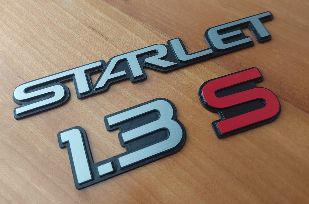 Starlet EP70 EP71 1.3 S Badge - Starlet 1.3S Emblem EP 70 Series 84-89 ...