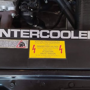 Polo G40 - Intercooler - High Voltage Decal - Fits VW MK3 ...