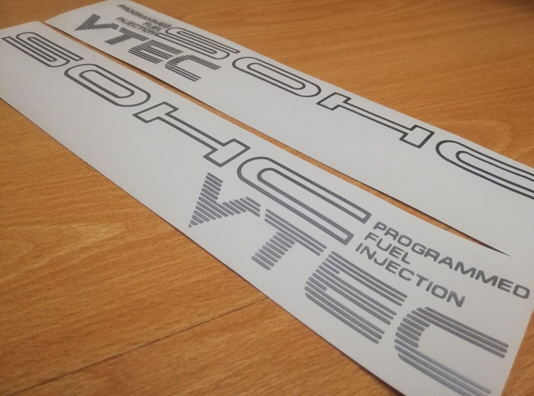 EF Civic CRX Side Sticker - 88-91 - SOHC Pgmfi Vtec Decal - Fits Civic ...