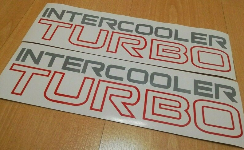 Side Decals Intercooler Turbo Pajero MK1 - Fits Mitsubishi ...