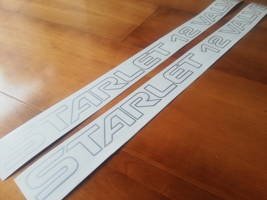 Starlet EP70 EP71 Side Decals - Starlet 12 Valve EP 70 Series 84-89 ...