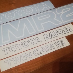 MR2 MK1 AW11 Decal Kit Fits MR2 84-88 Twin Cam 16 Sticker Reproduction ...