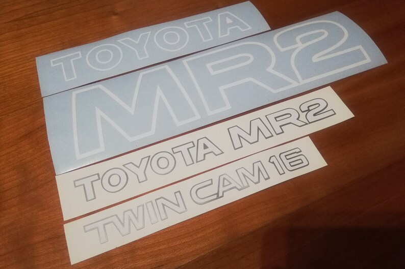 MR2 MK1 AW11 Decal Kit Fits MR2 84-88 Twin Cam 16 Sticker Reproduction ...