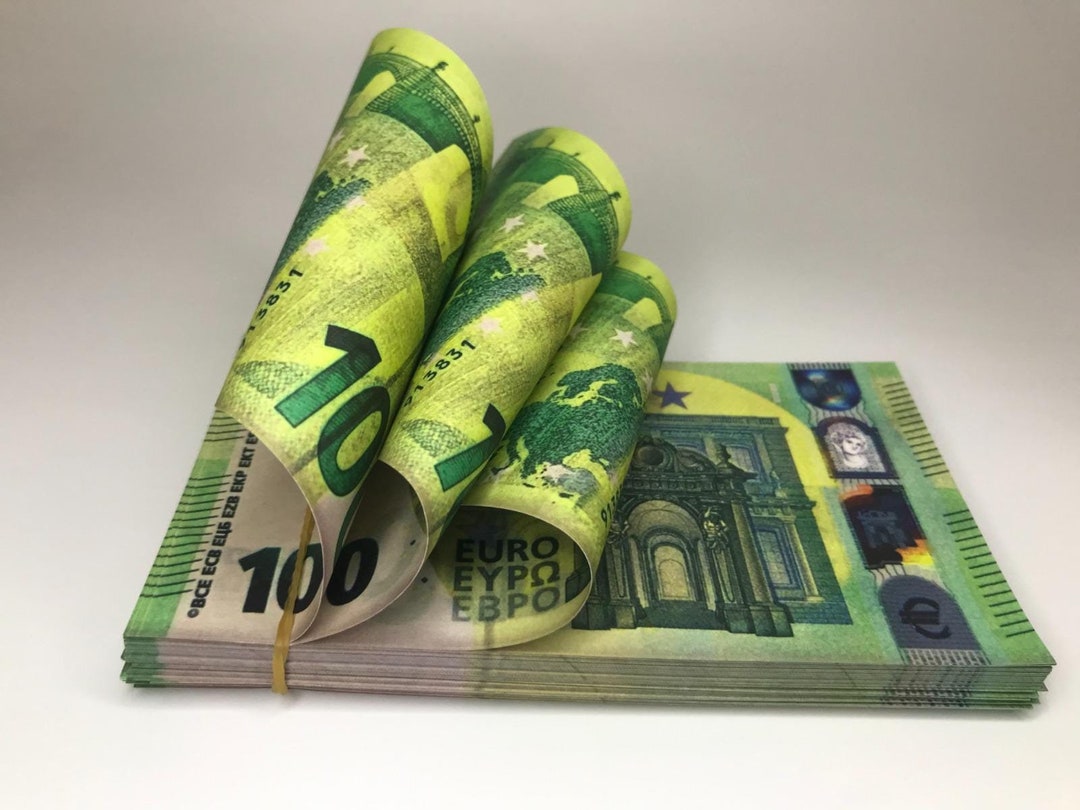 Realistic 100 Euro Banknote Toy Money Buy 1 Get 1 Free Real-size 100 ...