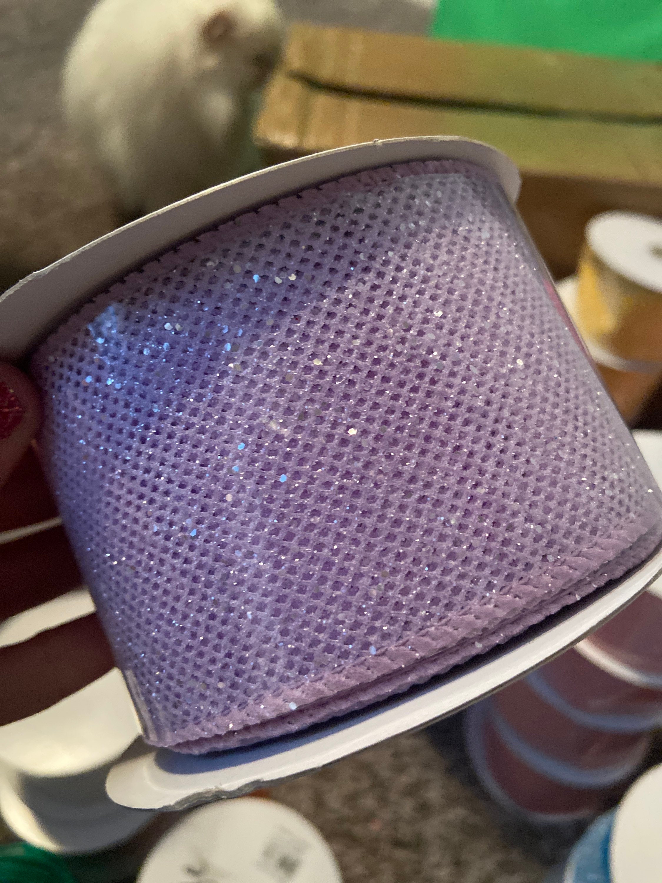 Red Mesh Glitter Ribbon - Etsy