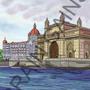 Mumbai India Coloring Page Digital Download Printable (cities) - Etsy