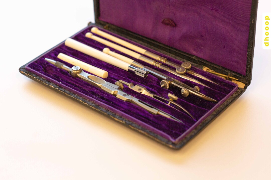 Drawing Instrument Set 19th Century French Compass - Etsy