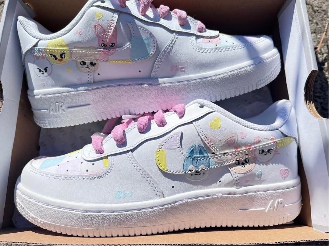 Stray Kids Pastel 'skzoo' Inspired Custom Af1s - Etsy UK
