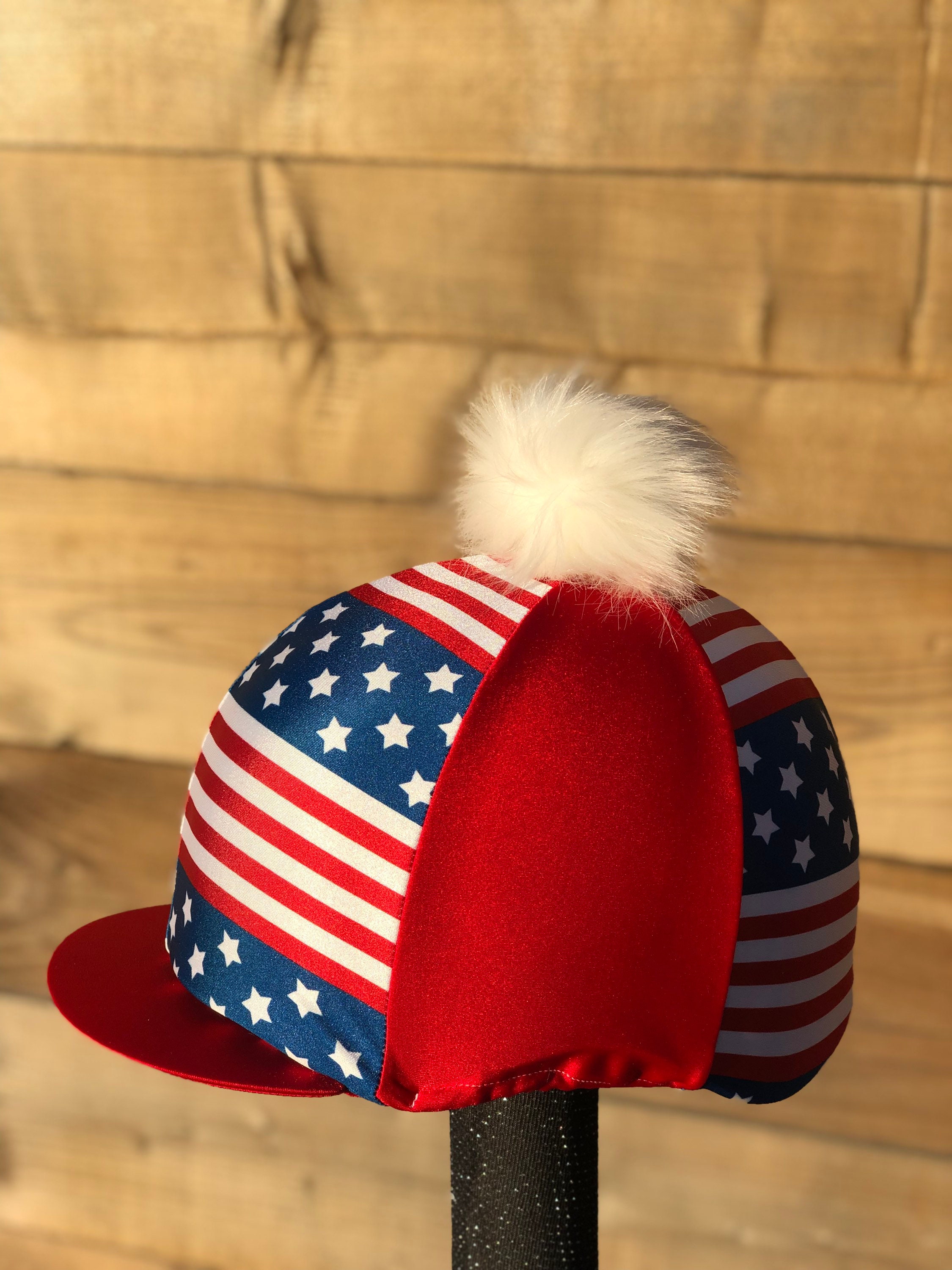 Horse Riding Hat Silk Skull Cap American Flag Stars and Stripes - Etsy