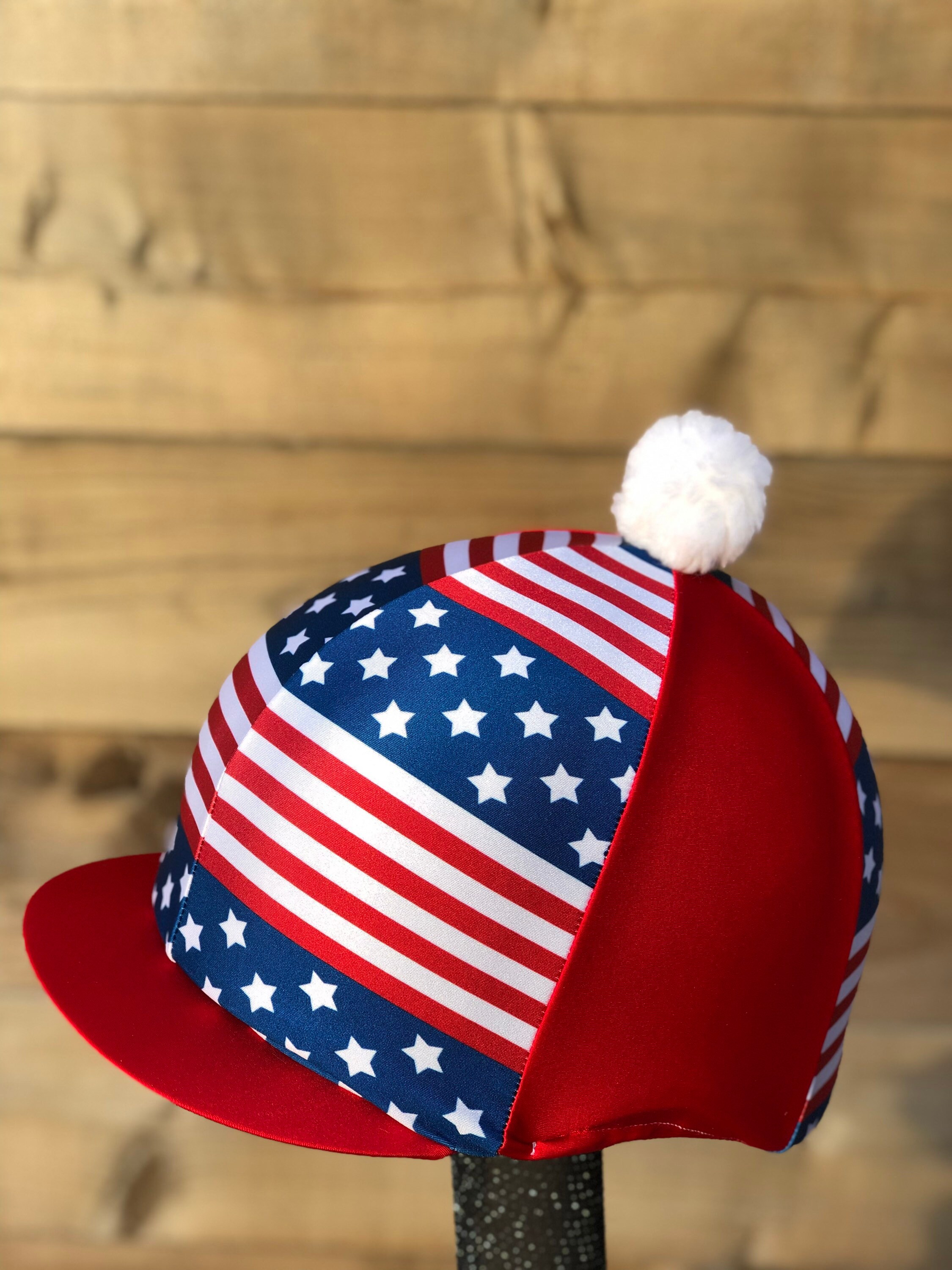 Horse Riding Hat Silk Skull Cap American Flag Stars and Stripes - Etsy