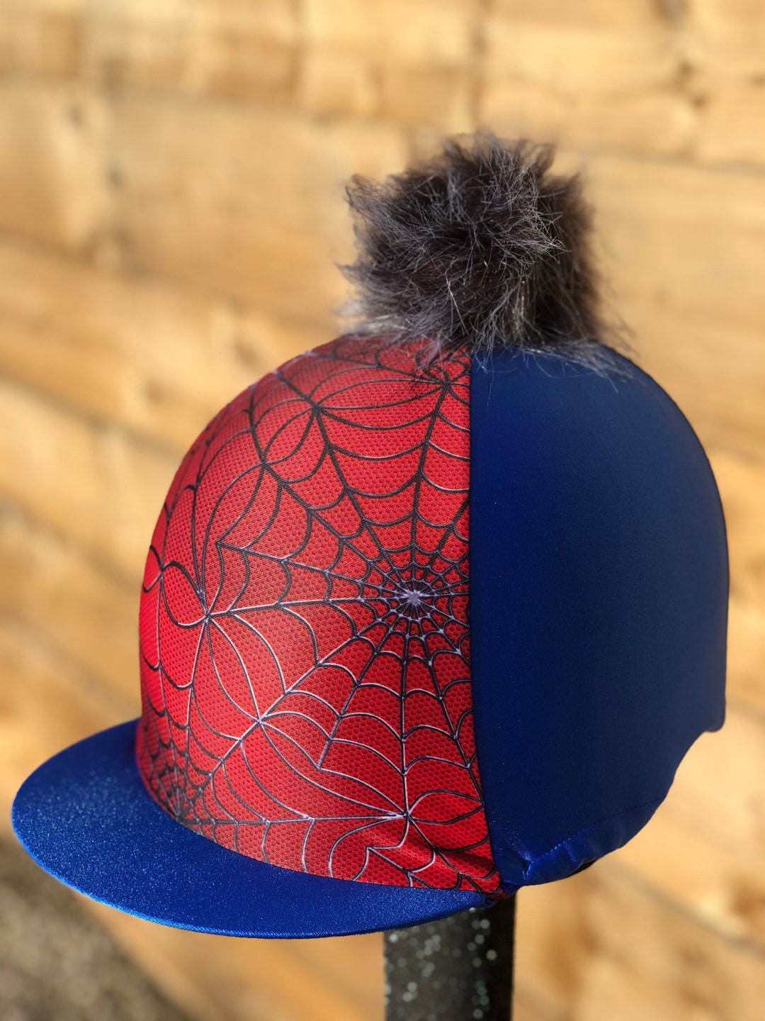 Spider-man Horse Riding Hat Silk Cover: Blue Double Panel, - Etsy