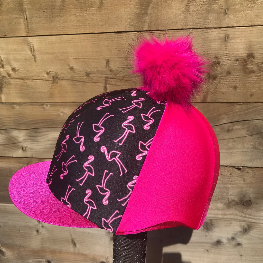 Horse Riding Hat Silk Pink Flamingo Print Neon Pink - Etsy