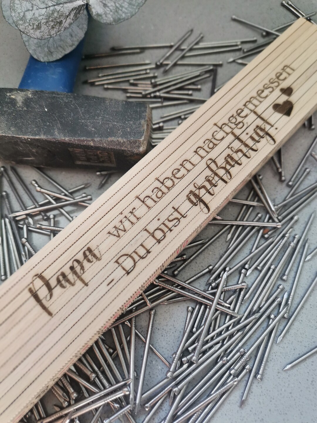 Personalized Ruler/meter Stick, Father's Day Gift, Wish Engraving, for ...