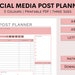 Social Media Post Planner | Social Media Planner | Weekly Content ...