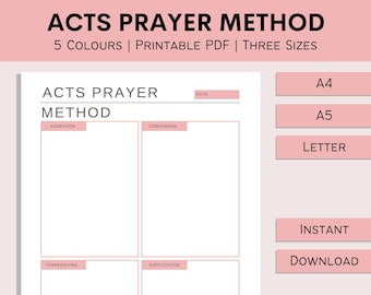 Acts Prayer Journal Printable - Etsy