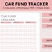Car Fund Tracker | Printable Saving Challenge | Savings Jar Template ...