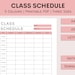 Class Schedule | Printable Class Timetable | Weekly School Classes ...
