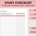 Study Checklist | Printable Revision List | Daily Study Chart | Home ...
