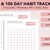 30 Day Challenge Printable Progress Tracker Goal Setting Log Habit ...