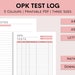 OPK Test Log | Ovulation Test Strip Sheet | Pregnancy Planner ...