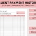 Client Payment History Printable Client Log Small Business - Etsy