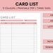 Printable Card List, Greeting Card Tracker, Birthday Thank You List ...